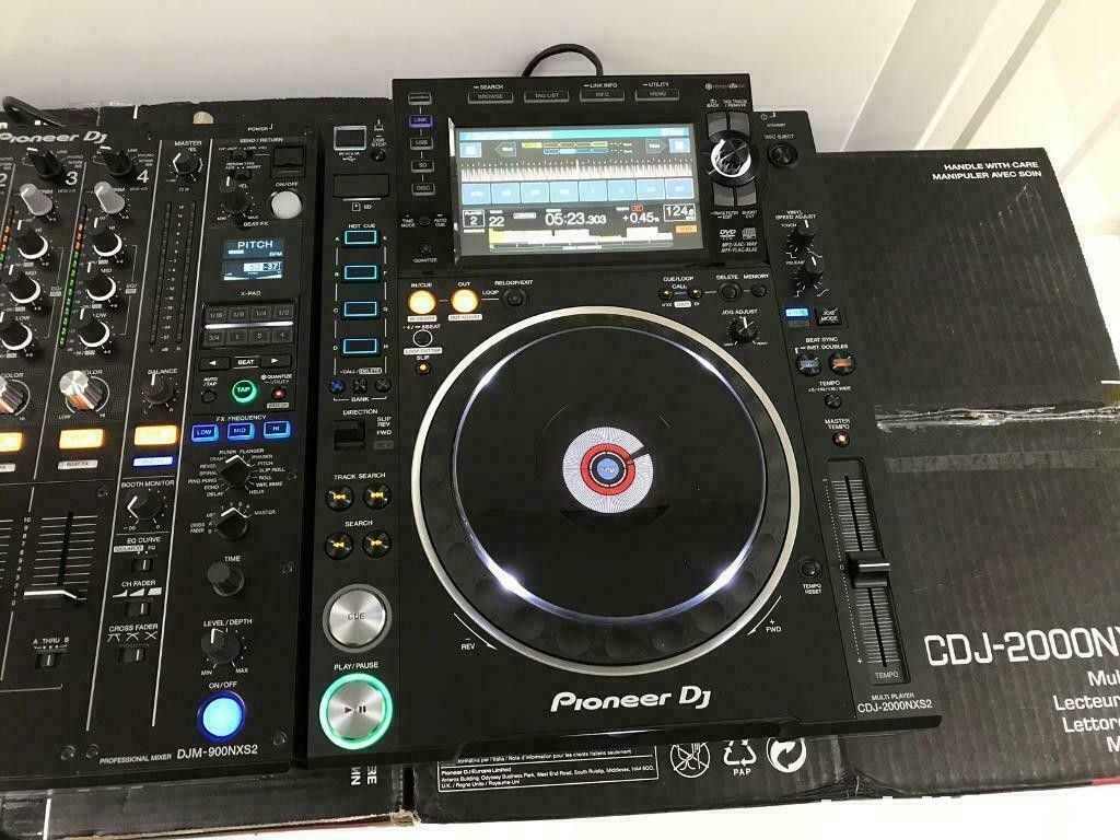 2x Pioneer CDJ-2000NXS2 1x DJM-900NXS2 mixer cost $2000USD ...